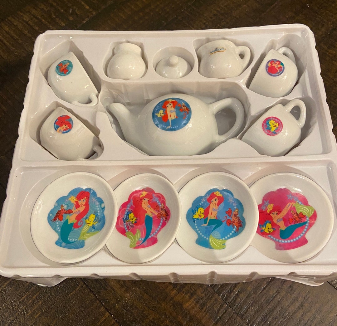 Vintage! the Little Mermaid Porcelain Tea Set! 2006 - Etsy