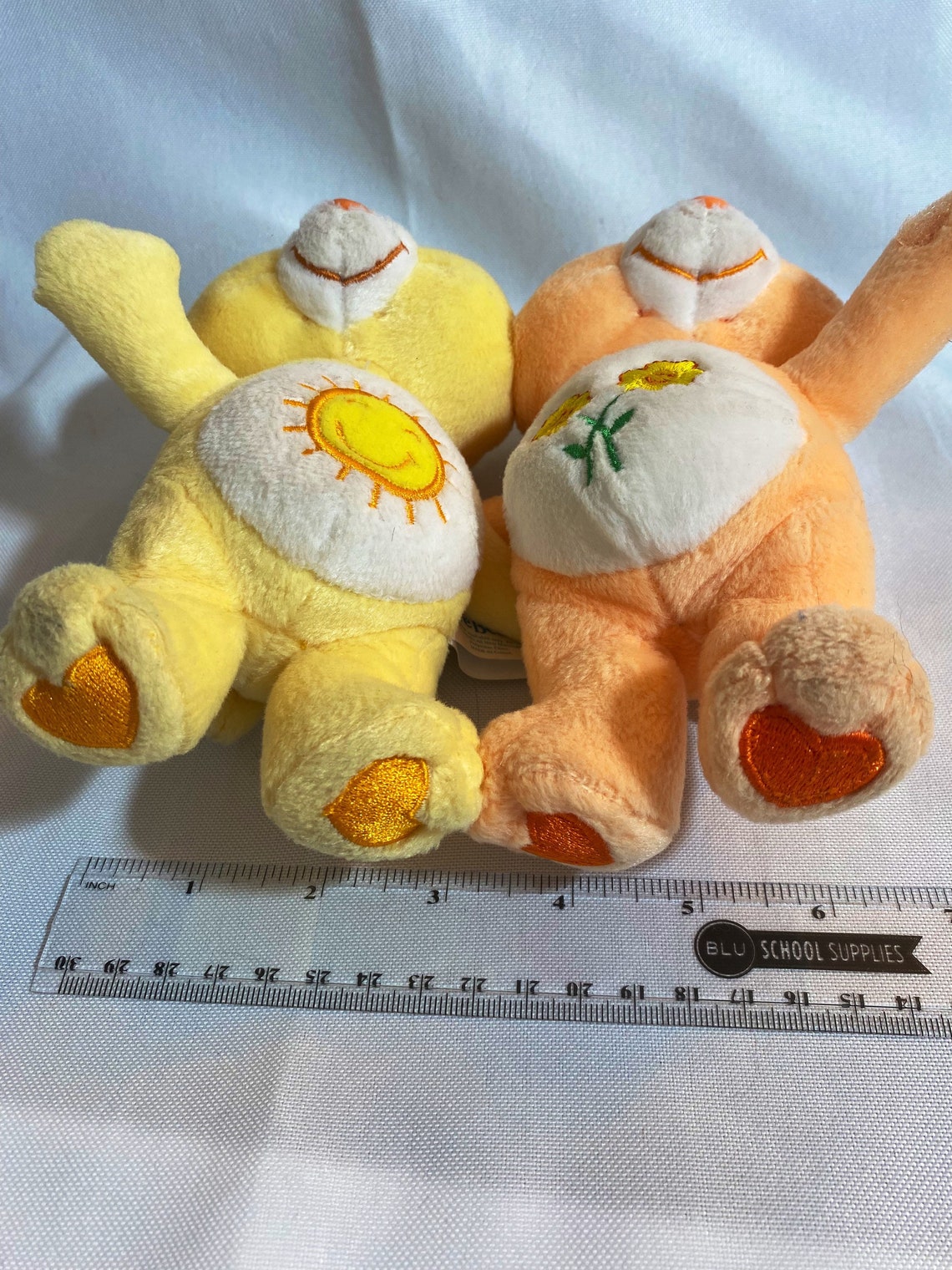 Care Bears Cuddle Pairs Funshine Bear And Friend Bear Plush Set Etsy