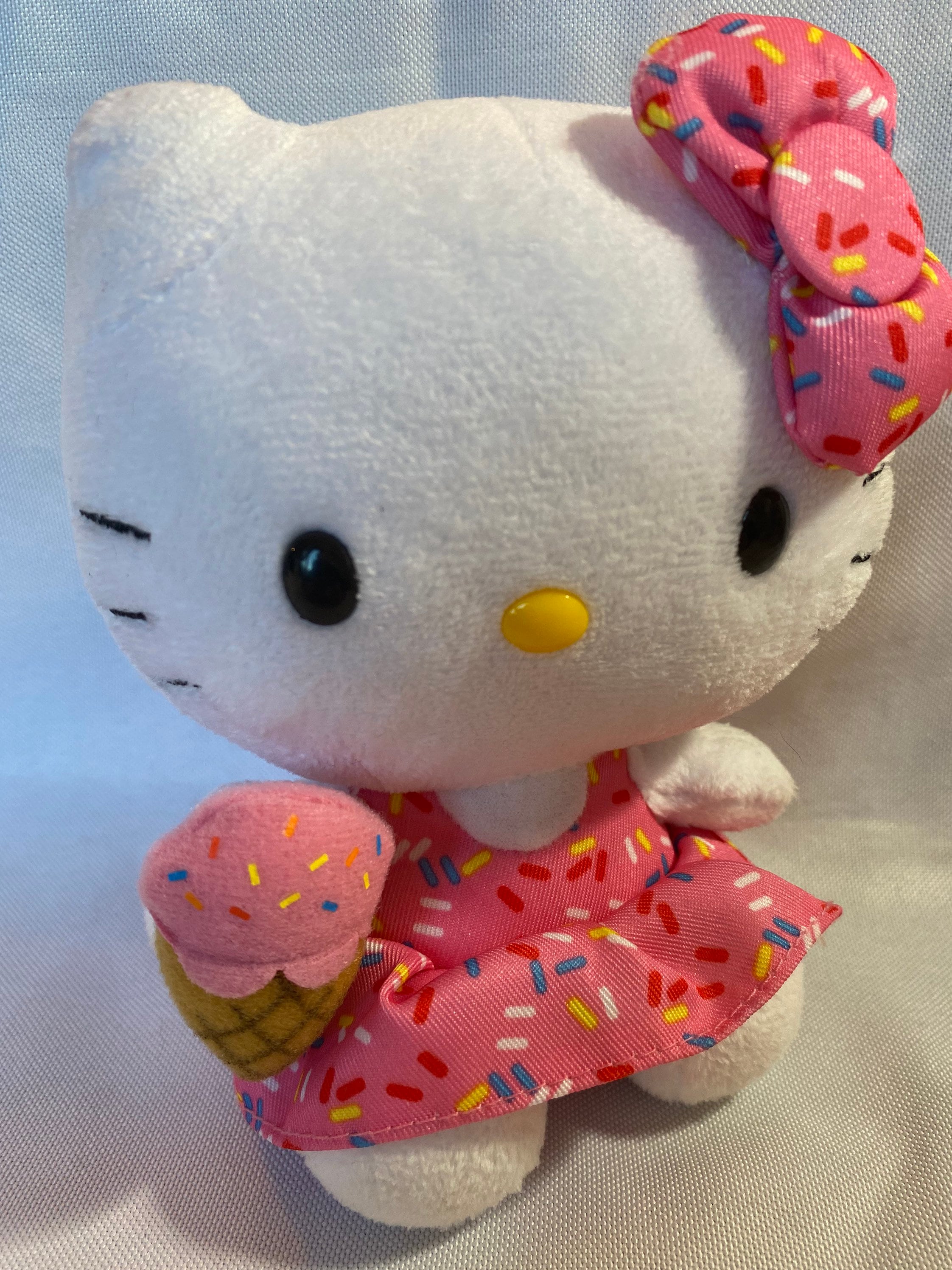 Hello Kitty Plush TY Hello Kitty Holding Ice Cream Super Sweet - Etsy
