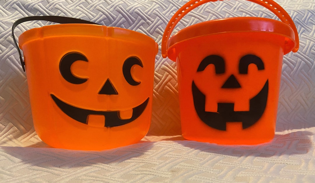 Oh so Vintage! Halloween Trick or Treating Buckets~ Jack O’ Lantern ...