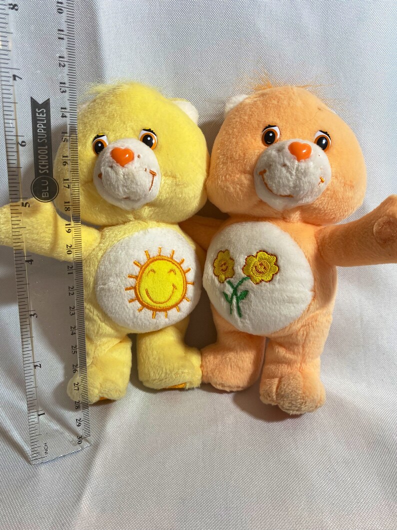 Care Bears Cuddle Pairs Funshine Bear And Friend Bear Plush Set Etsy