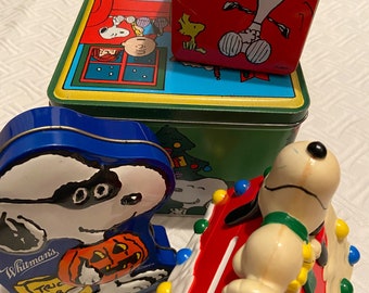 Vintage Snoopy Tin - Etsy