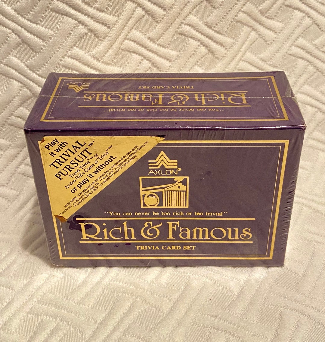 Sealed! 1984 Vintage "rich & Famous Trivia Game"! - Etsy