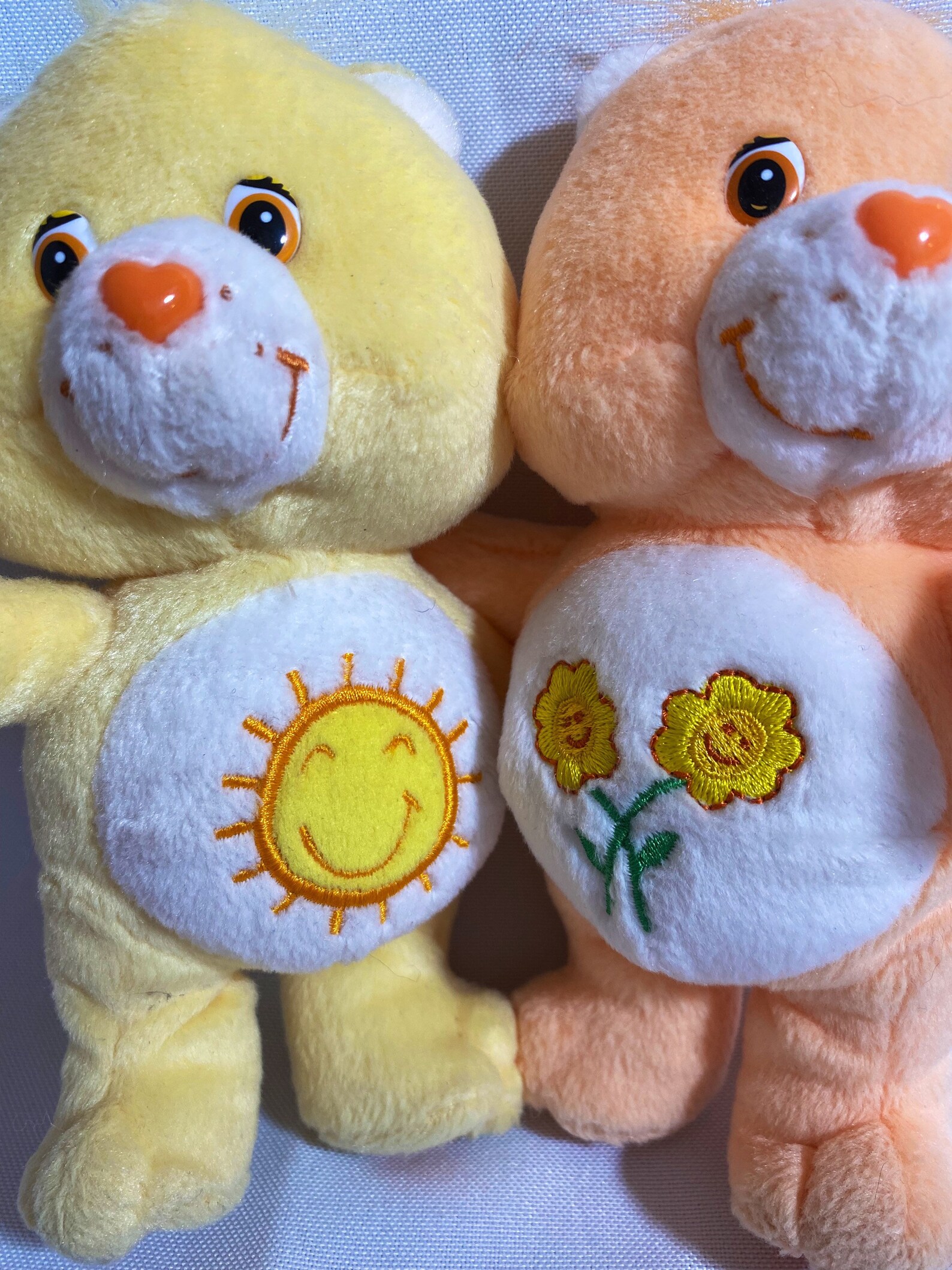Care Bears Cuddle Pairs Funshine Bear And Friend Bear Plush Set Etsy