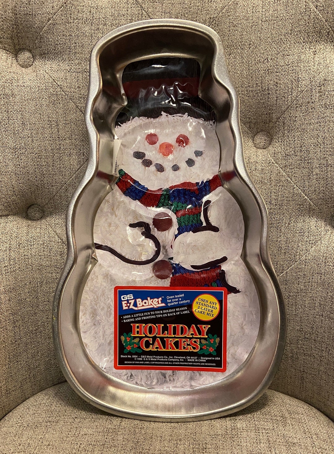 So Vintage 1996 Christmas Snowman Cake Pan GS EZ Baker Holiday Cakes - Etsy
