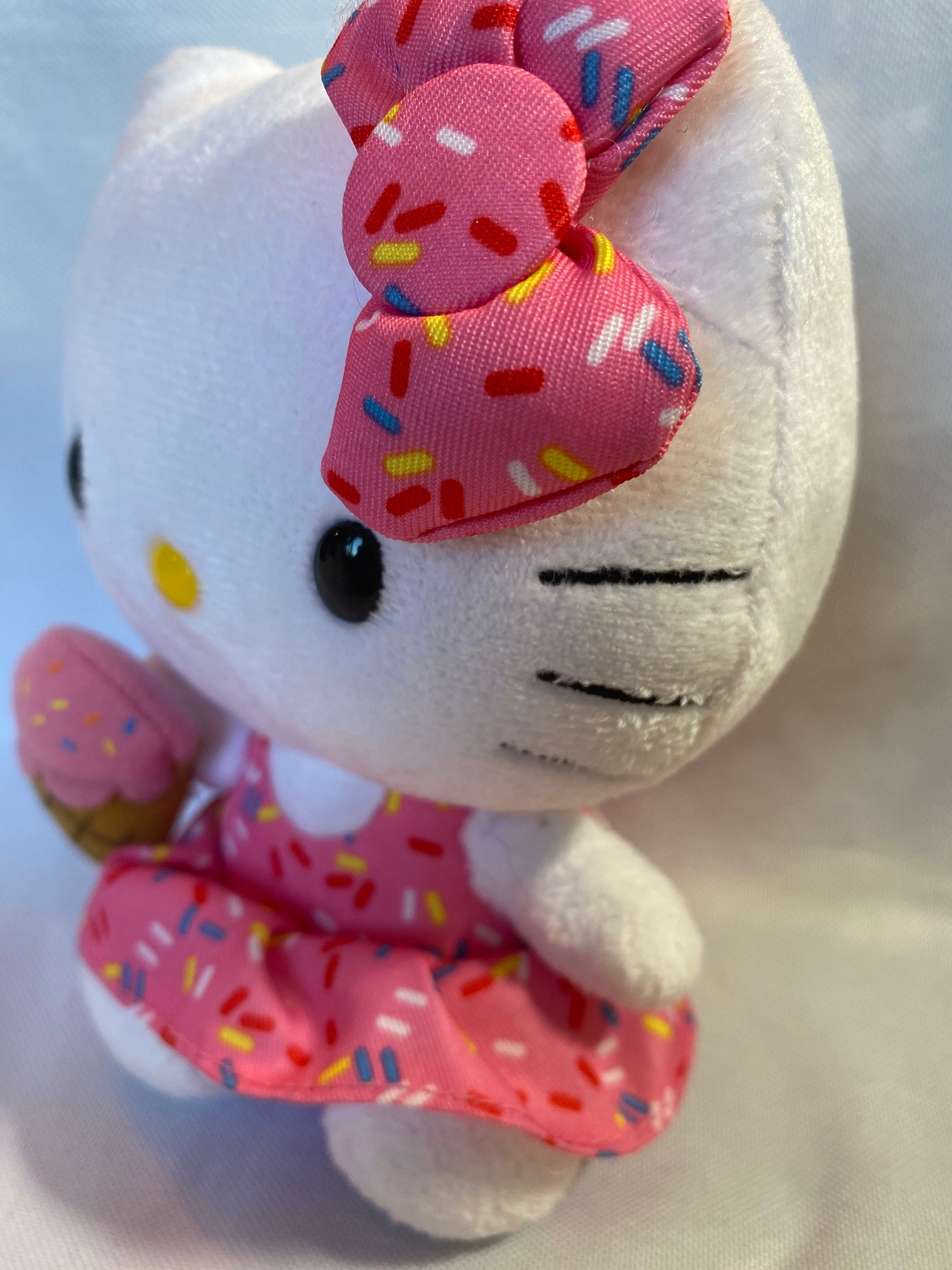Hello Kitty Plush TY Hello Kitty Holding Ice Cream Super Sweet - Etsy