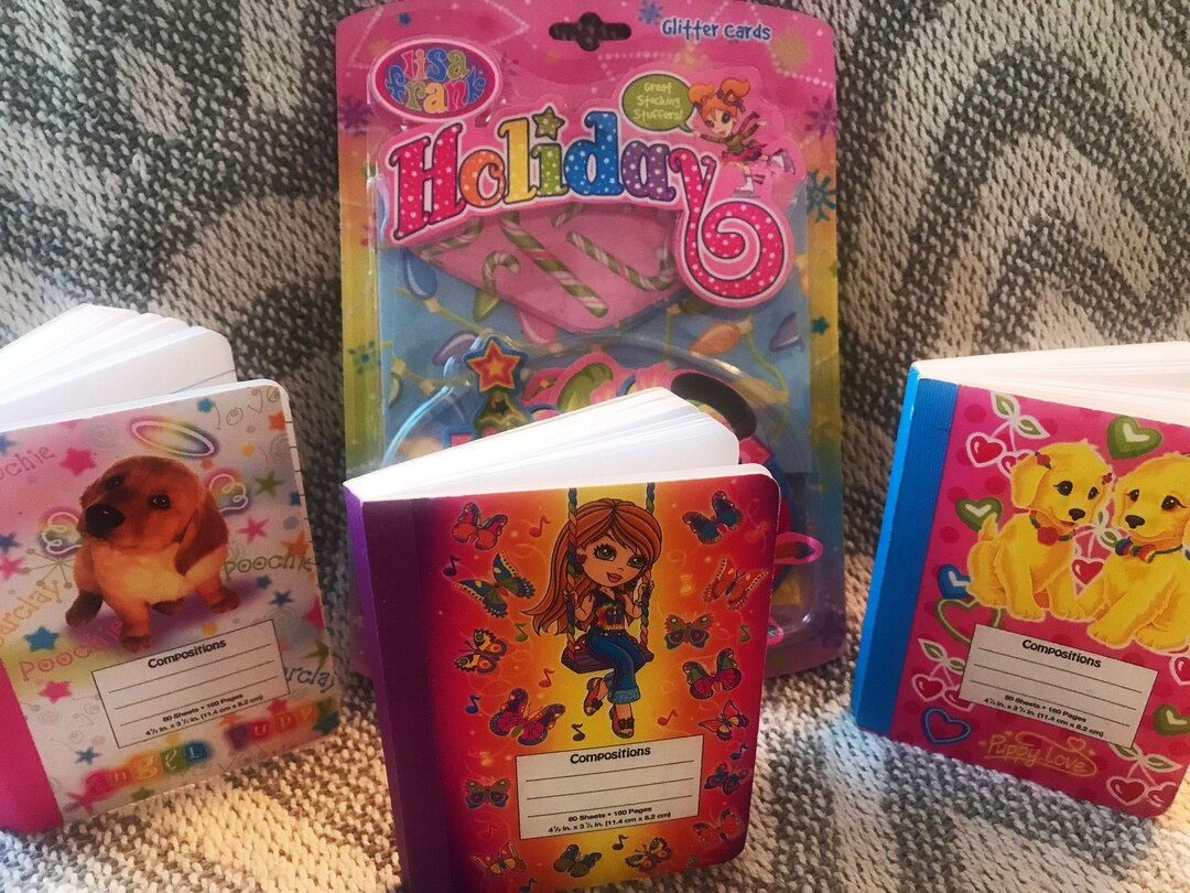 Oh so Vintage! Lisa Frank! Notepad/unopened Holiday Cards/3 Mini ...