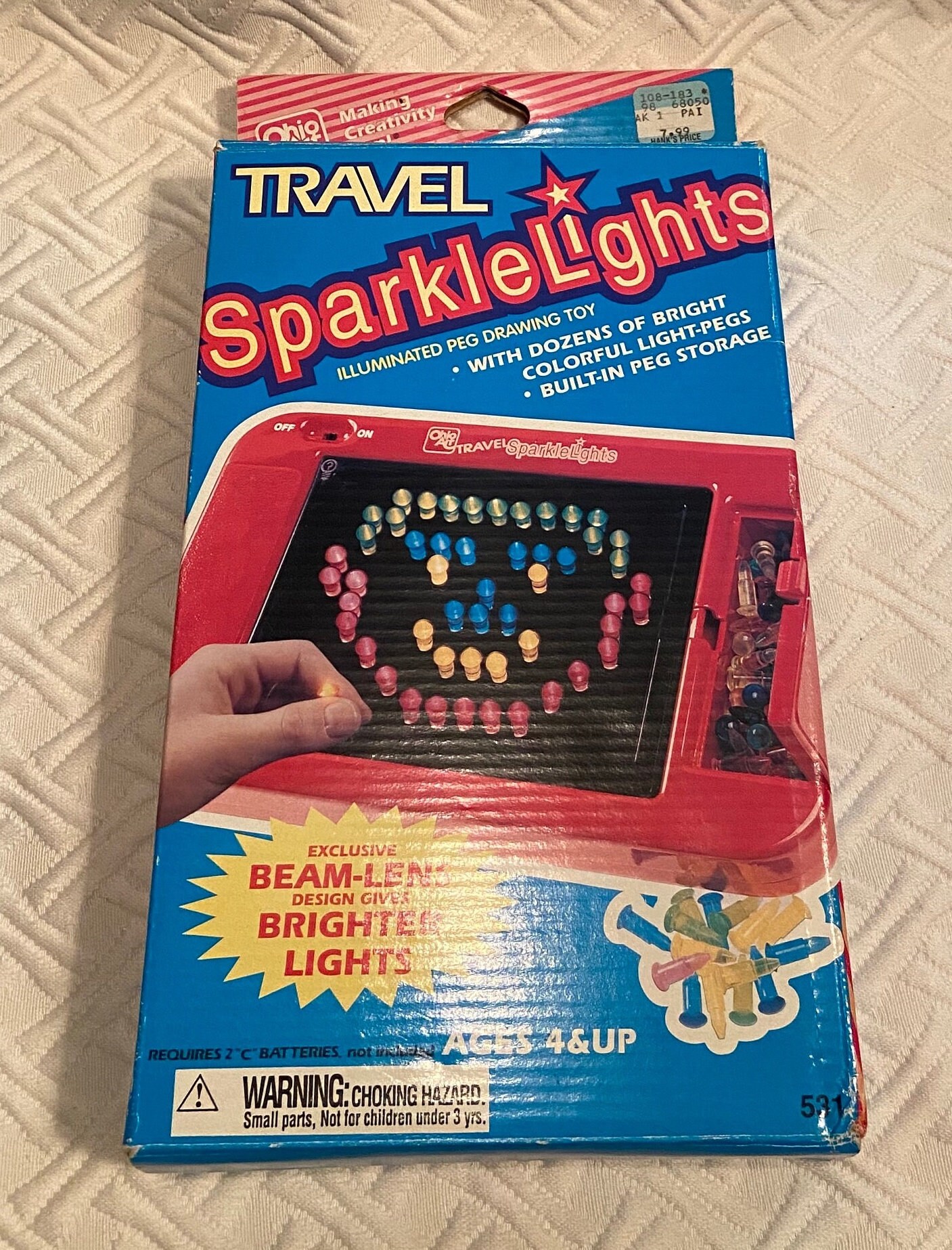 Oh so Vintage 1993 Lite Brite Travel Sparklelights Travel Game - Etsy