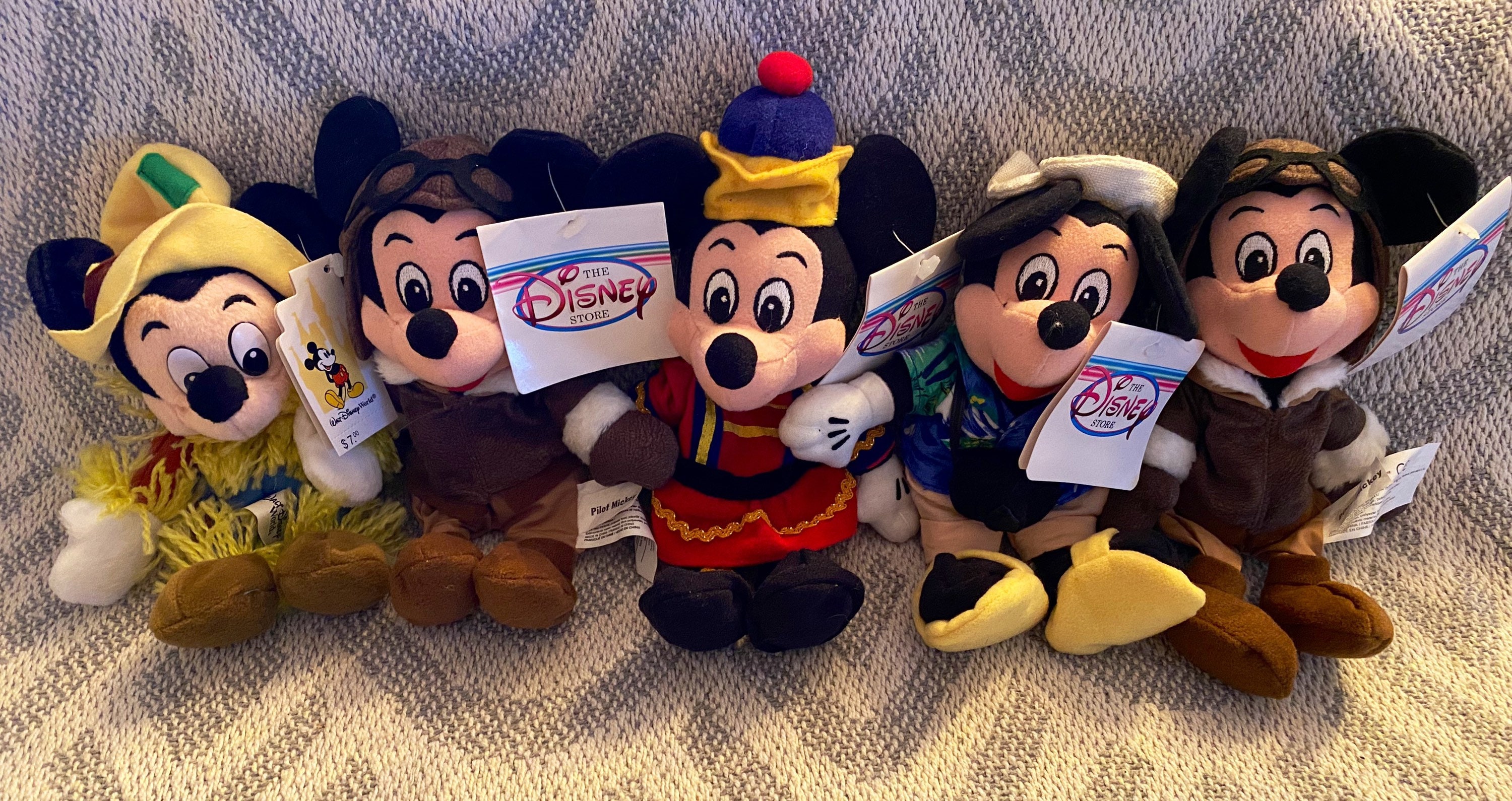 Mickey Mouse Beanie Baby Plushies/disney Store/walt Disney - Etsy