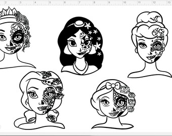 Sugar Skull Princess Bundle SVG Files - Etsy