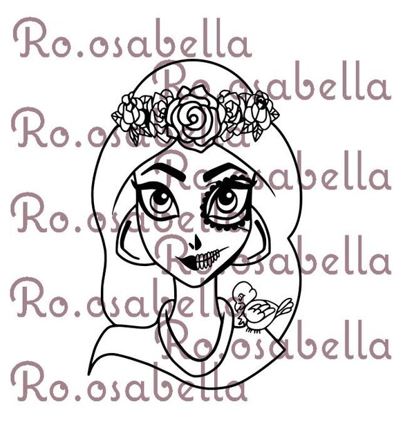 Sugar Skull Princess PNG/SVG Compatible for Cricut Design - Etsy