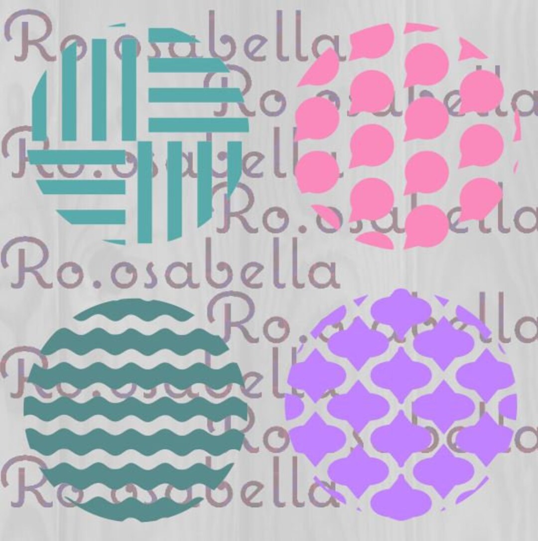 Acrylic Round Keychain Vinyl Background -4 Designs -PNG Cut File ...