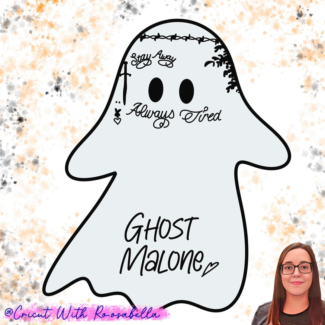 Ghost Malone SVG Cricut Cut File Plus 2 Free Files - Etsy