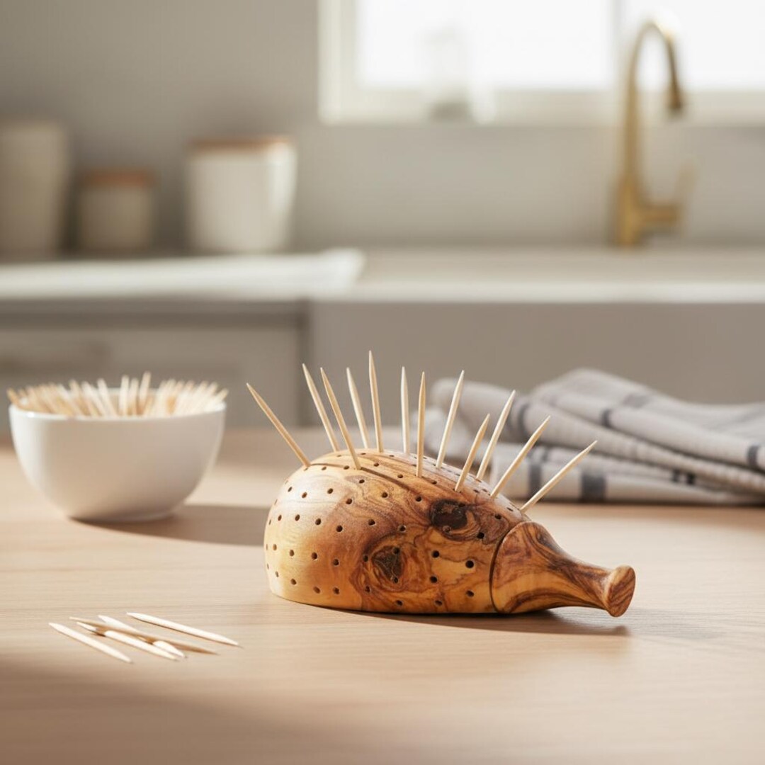 Toothpick Holder | Original Hedgehog Toothpick Holder | Handmade Olive ...