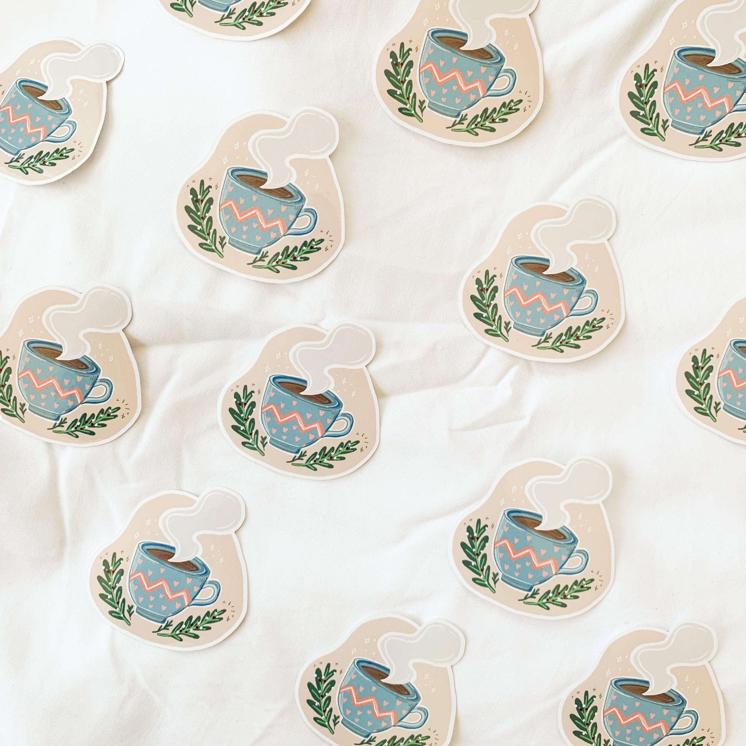 3x3 Cozy Cup of Tea Vinyl Sticker Coffee Mug Sticker Water - Etsy