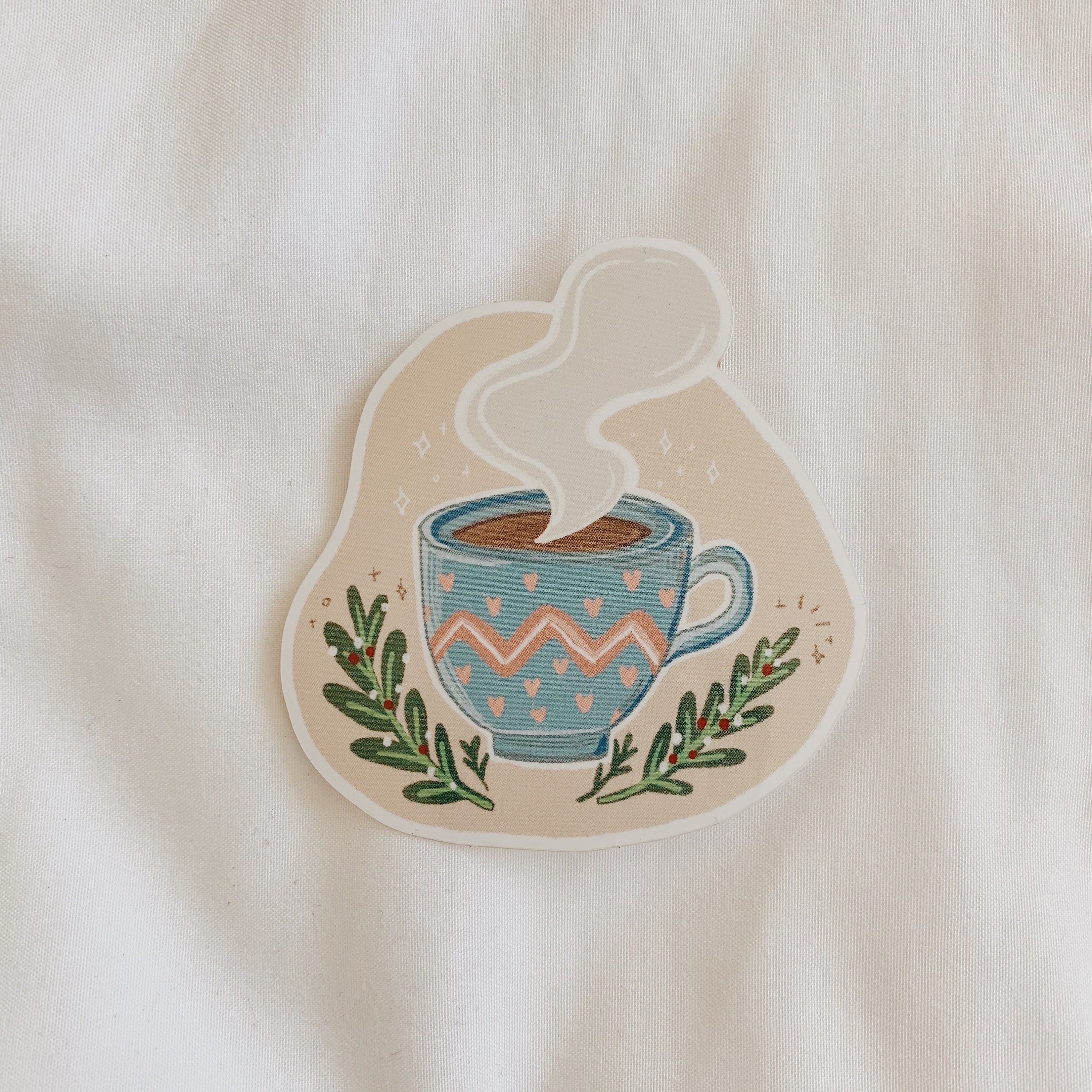 3x3 Cozy Cup of Tea Vinyl Sticker Coffee Mug Sticker Water - Etsy