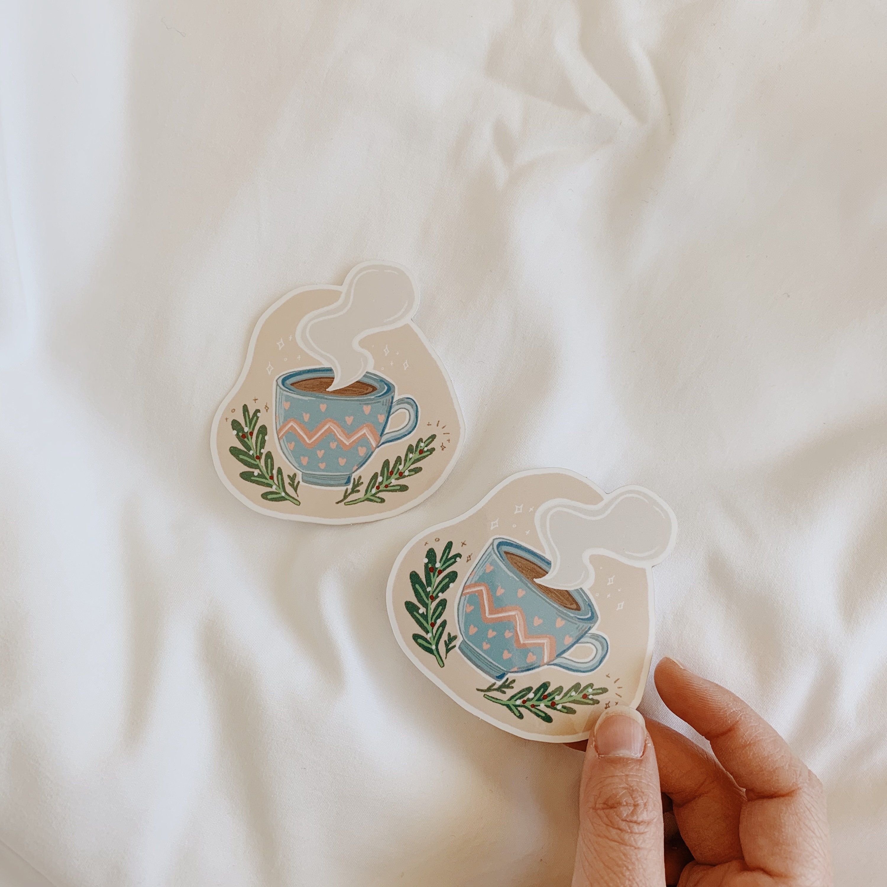 3x3 Cozy Cup of Tea Vinyl Sticker Coffee Mug Sticker Water - Etsy