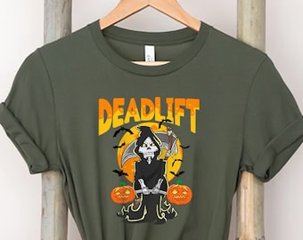 Deadlift Skeleton Shirt, Skeleton Workout Shirt, Crossfit Tee ...
