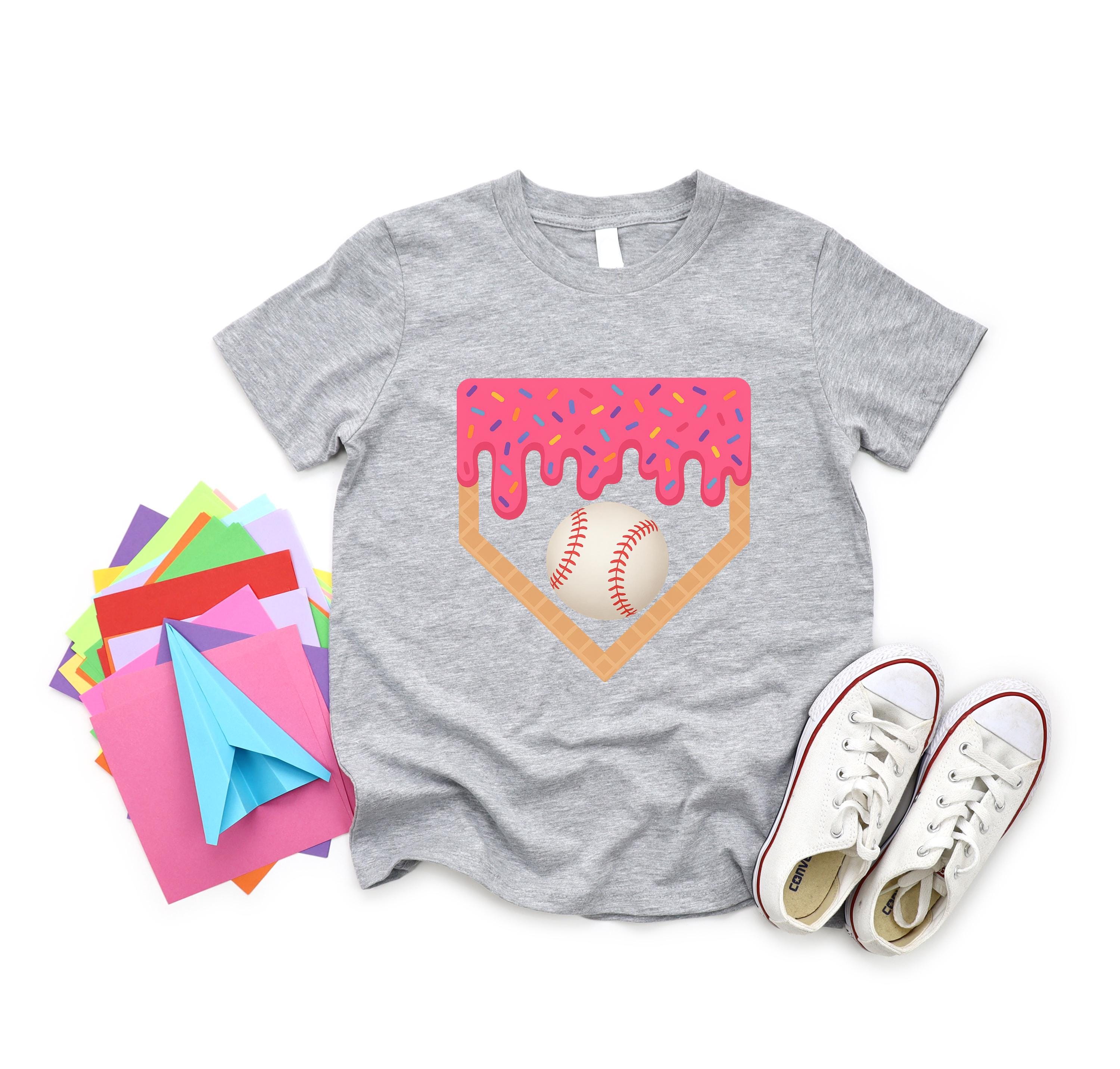 Personalized Boy Baseball Drip Shirt, Ice Cream Drip Tee, Custom ...