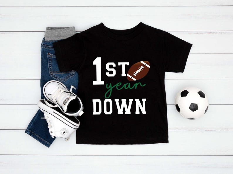 First Birthday Boy Shirt, Sports Birthday Party, Football Birthday ...