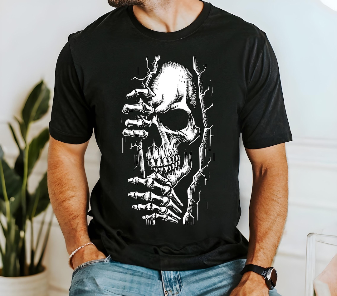 Scary Skeleton Shirt, Halloween Skeleton Shirt, Scary Halloween Tees ...