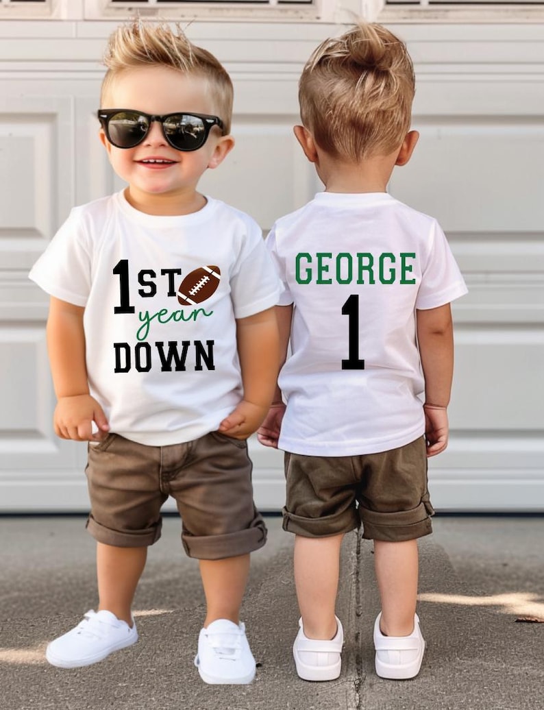 First Birthday Boy Shirt, Sports Birthday Party, Football Birthday ...
