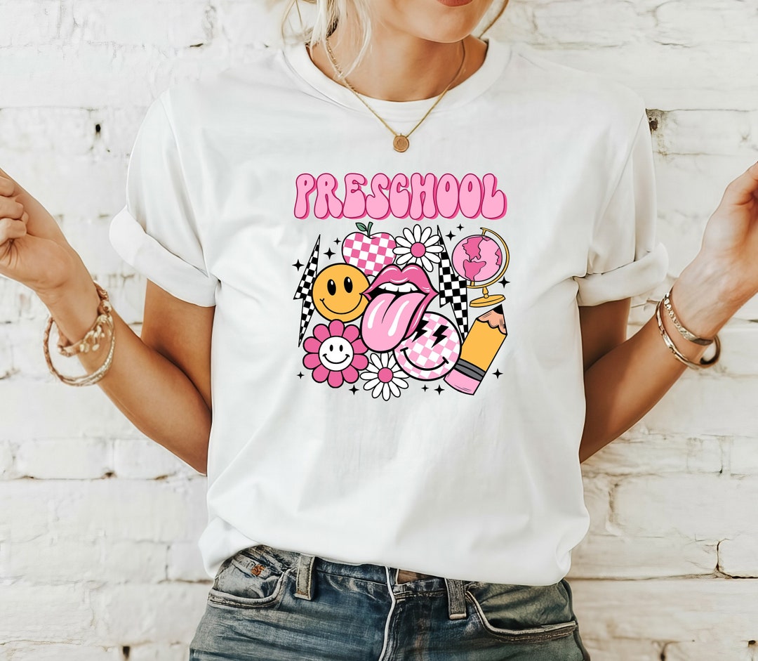 Retro Preschool Shirt, Preschool Teacher Shirt, First Day of School ...