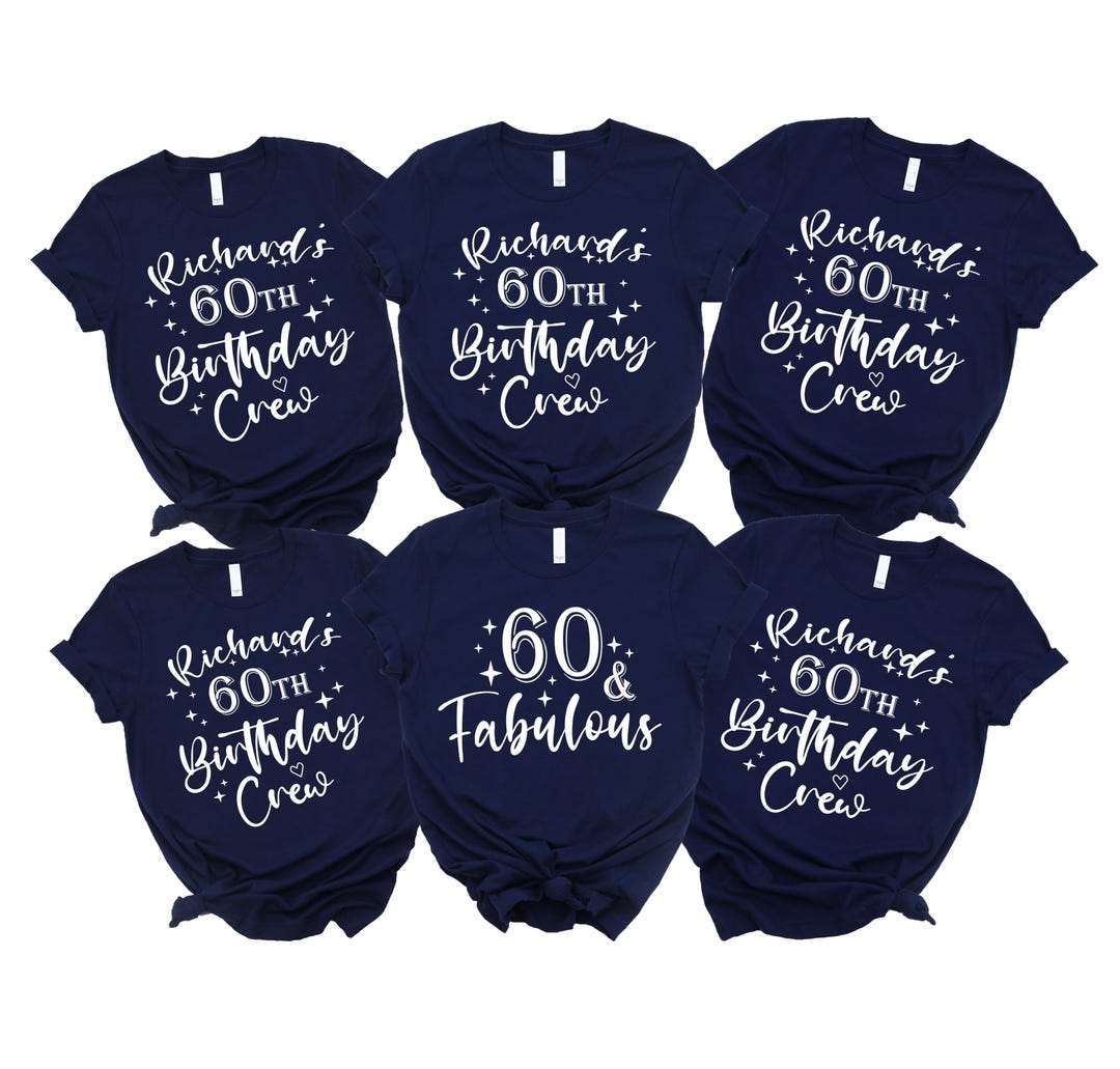 Custom Birthday Crew Shirt, Matching Birthday Celebration Shirt for ...