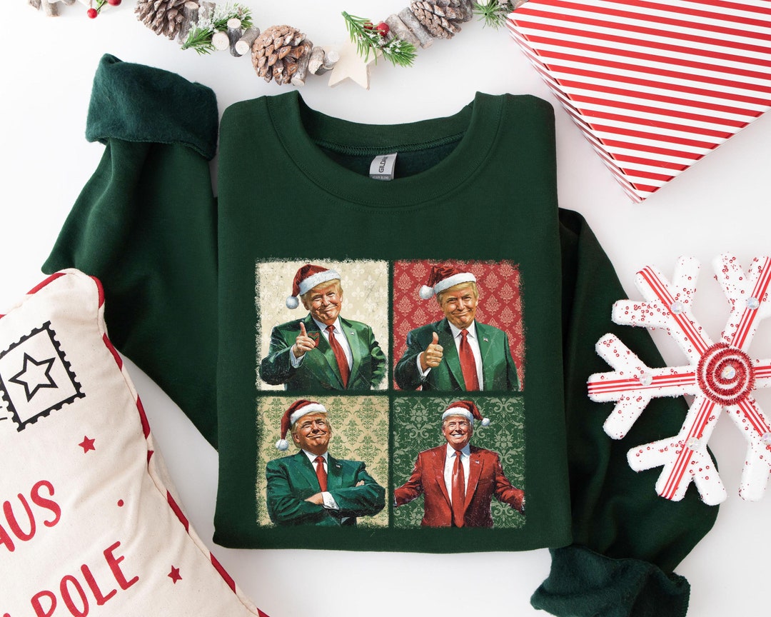 Donald Trump Christmas Sweatshirt, Christmas Republican Sweater, Merry ...