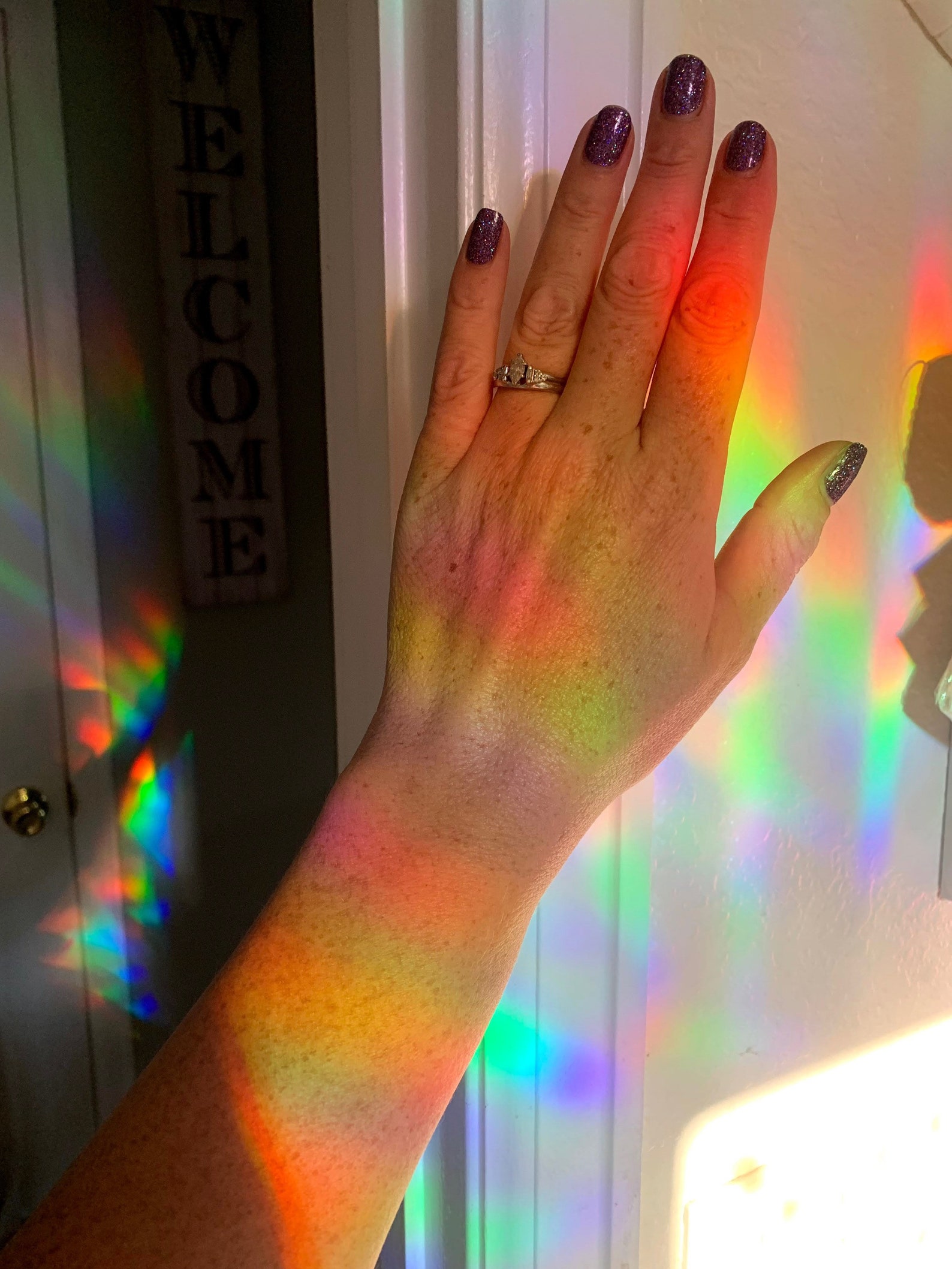 Sun Face With Lashes Window Cling Bling Holographic Rainbow Maker Sun ...