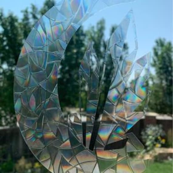 Crescent Moon Crystal Window Cling Bling Sun Catcher | Etsy