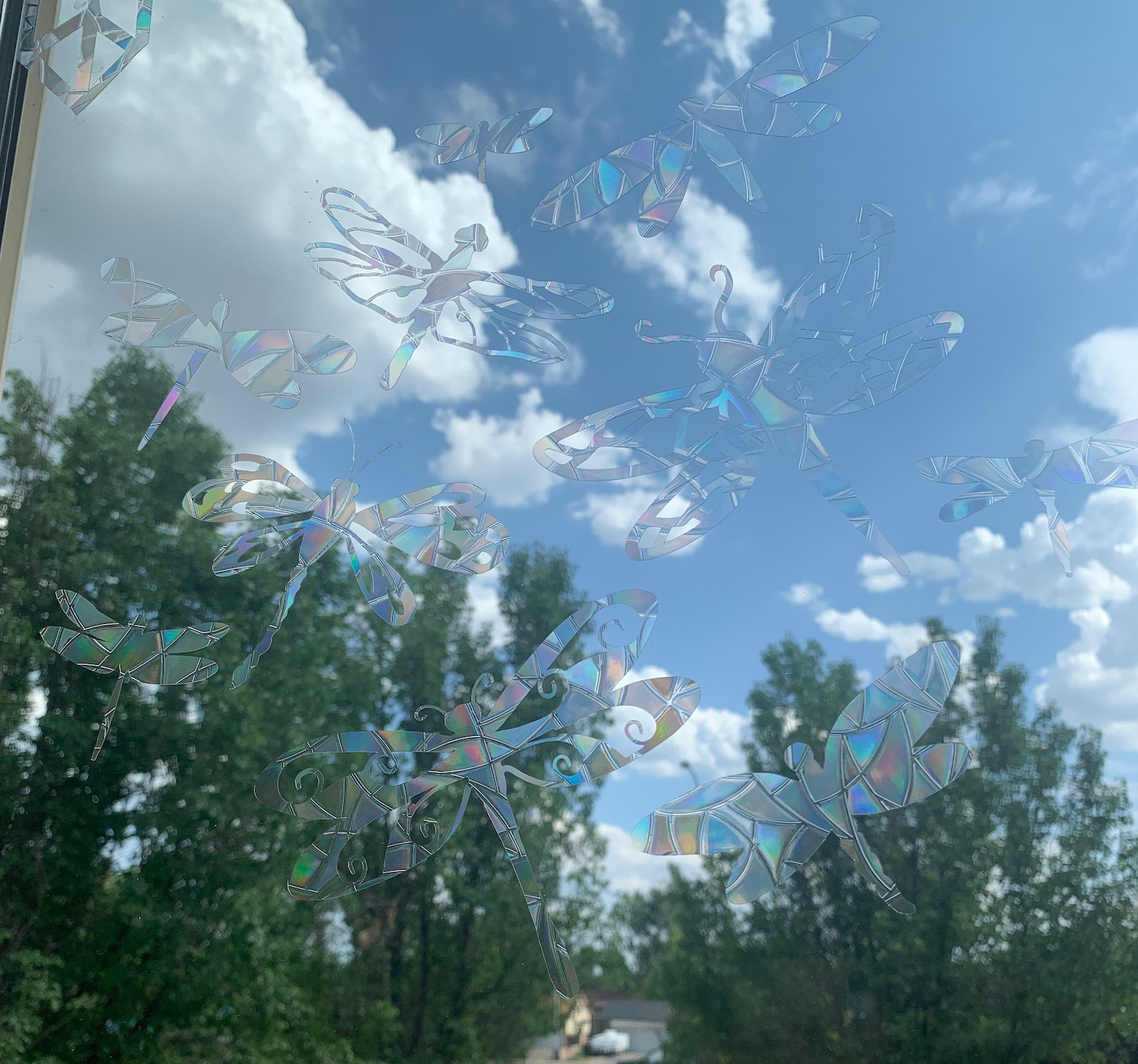 Dragonfly Sun Catcher Window Cling Bling (set of 10) - Etsy