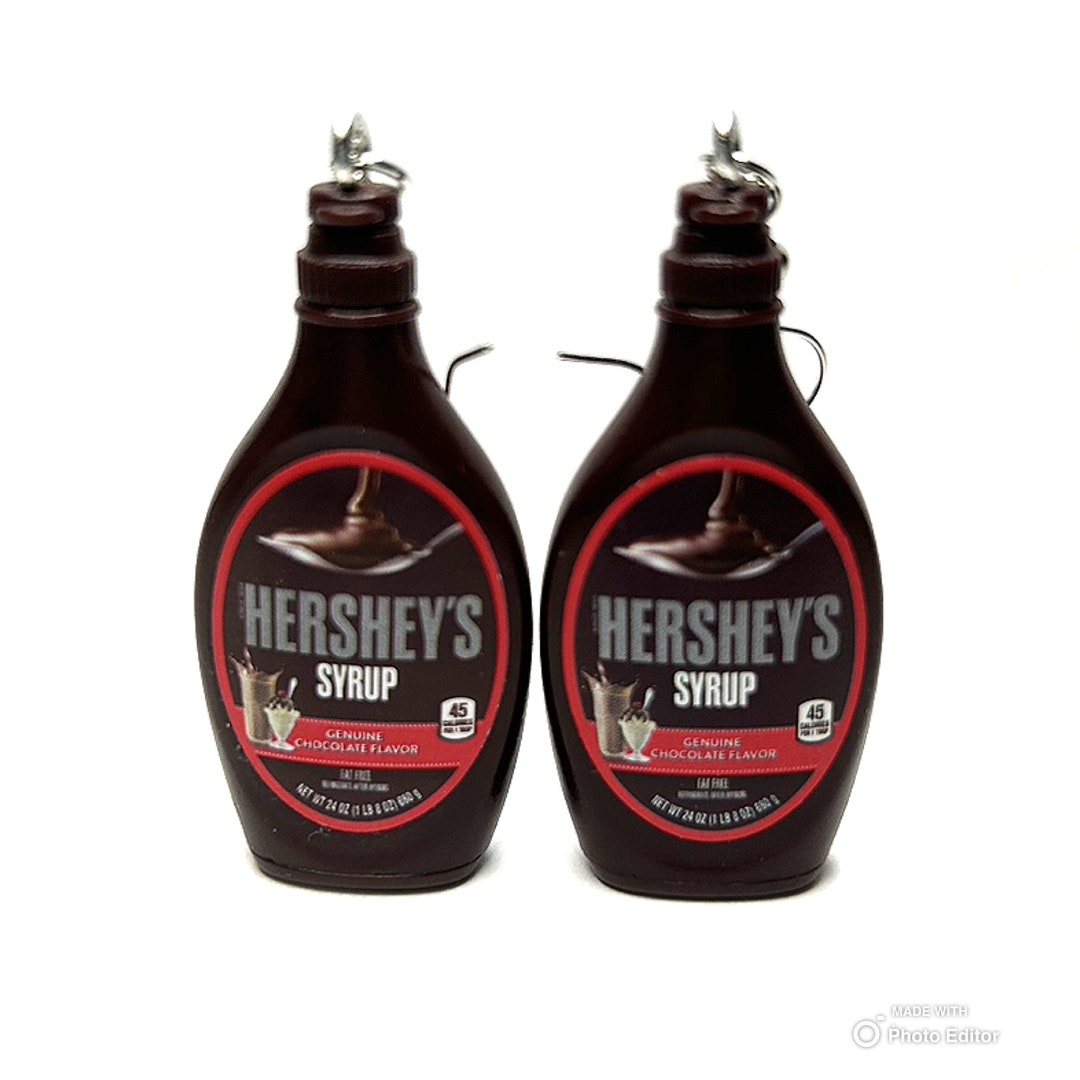 Mini Brands Hersey’s Chocolate Syrup Earrings, Chocolate Sauce Earrings ...