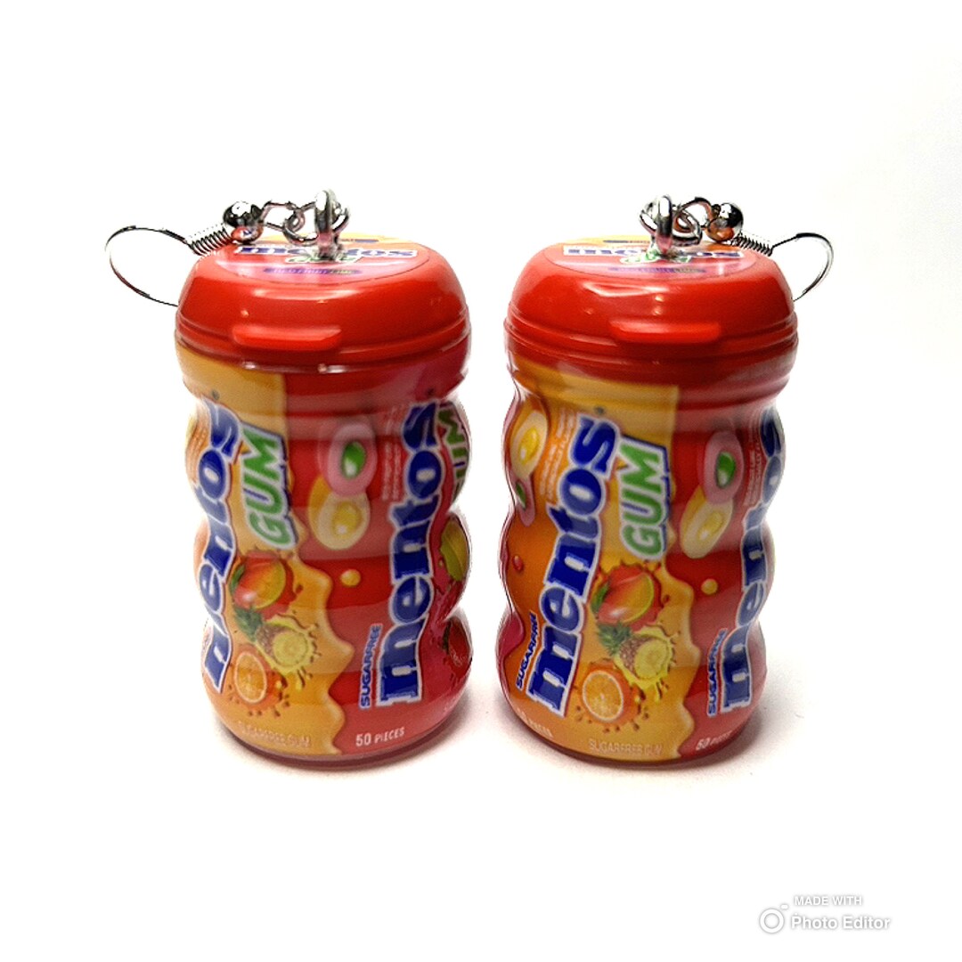 Mini Brands Mentos Gum Earrings: Stainless Steel Hooks - Etsy