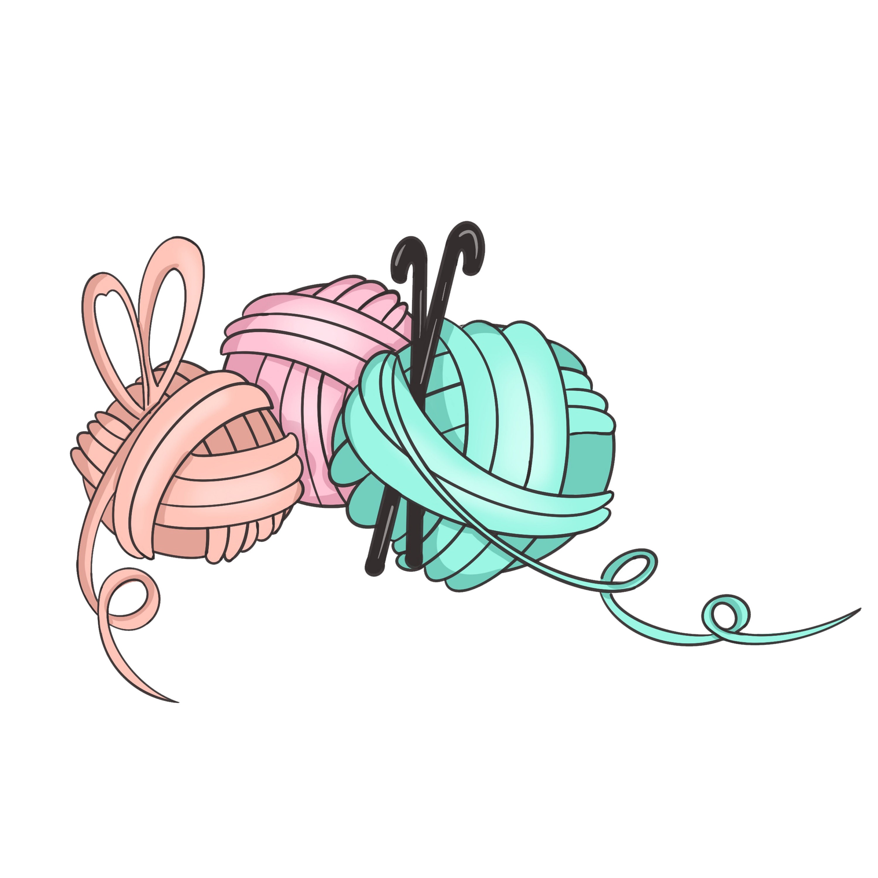 Yarn Sticker Crochet Vinyl Stickers Weatherproof Sticker - Etsy