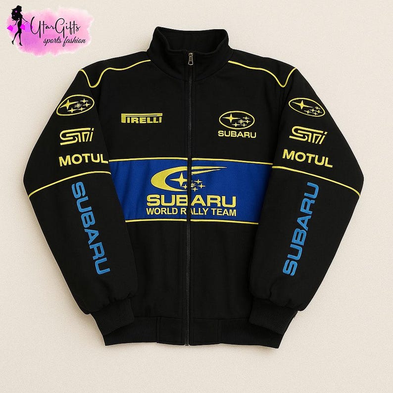 Racing Jacket Subaru F1 Black Bomber Jacket, Rare Style Streetwear ...