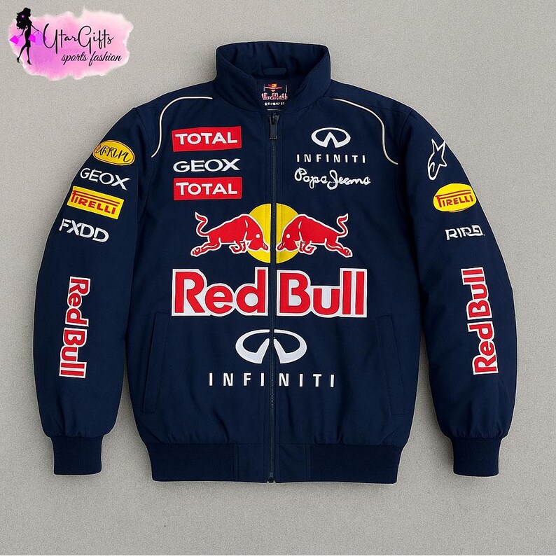 Redbull Racing Jacket Vintage 1990s Style Nascar Bomber, F1 Redbull ...