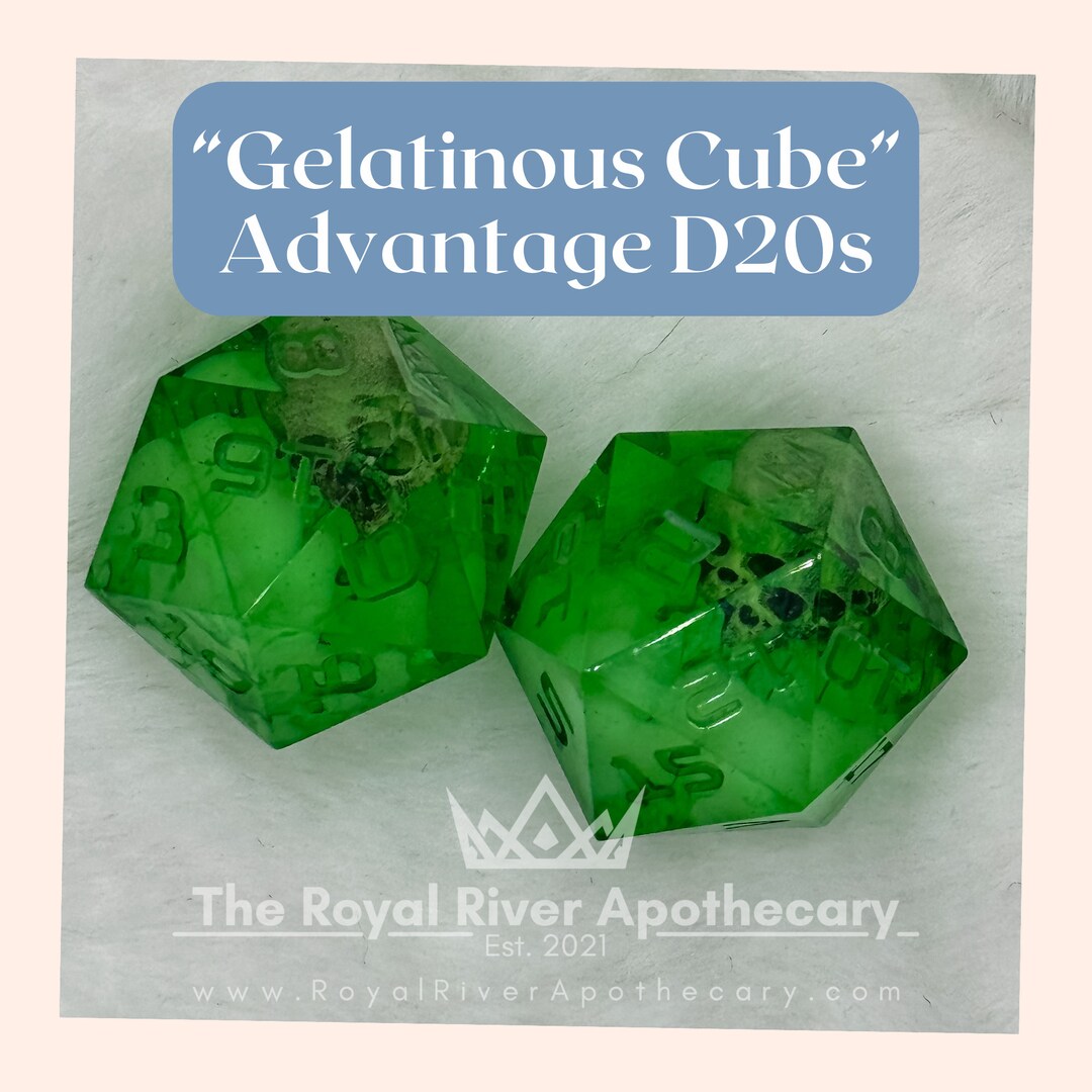 Gelatinous Cube Single D20 Dnd Dice Handmade Dnd Dice Dungeons and ...