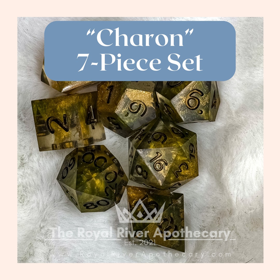 Charon 7-piece Dnd Dice Set Handmade Dnd Dice Set Dungeons and Dragons ...