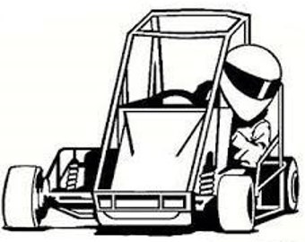 Personalized Quarter Midget Racing V1 Decal Sticker - Etsy