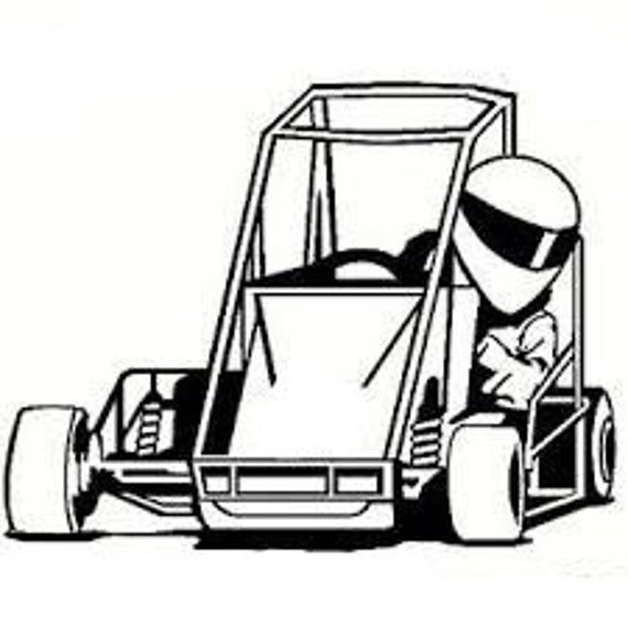 6 Quarter Midget Racing Window Decal - Etsy