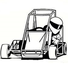 6" Quarter Midget Racing Window Decal - Etsy