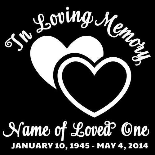 In Loving Memory of Rest in Peace RIP Vinyl Decal Sticker - Etsy