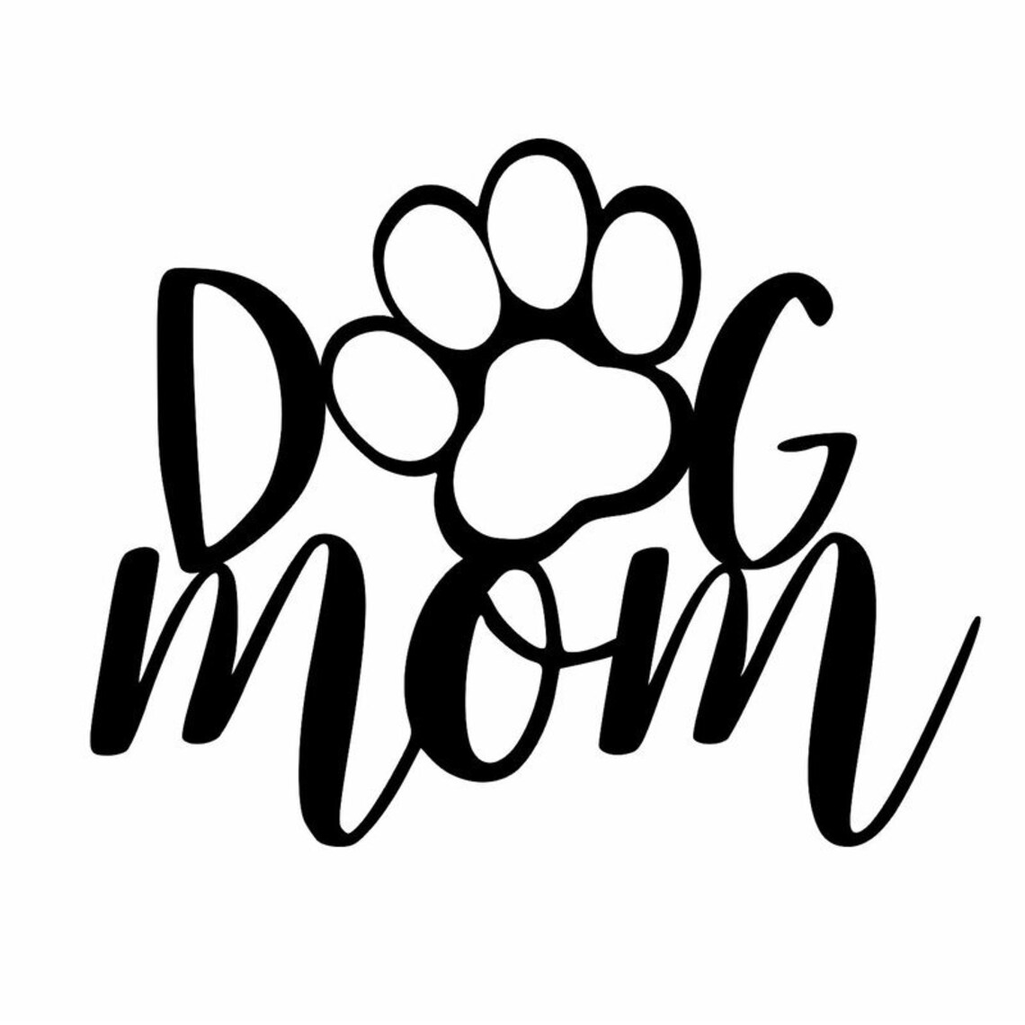 Dog Mom Car Decal - Etsy