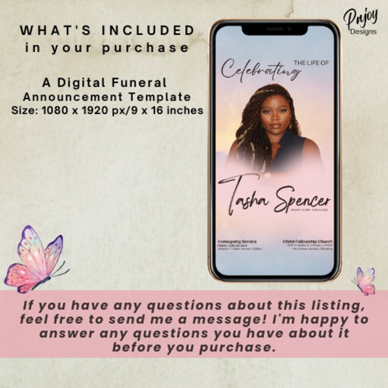 Funeral E-invite | Funeral Program | Celebration of Life | Memorial ...