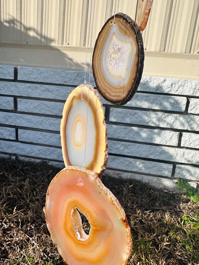 Agate Slice Wind Chimes - Etsy