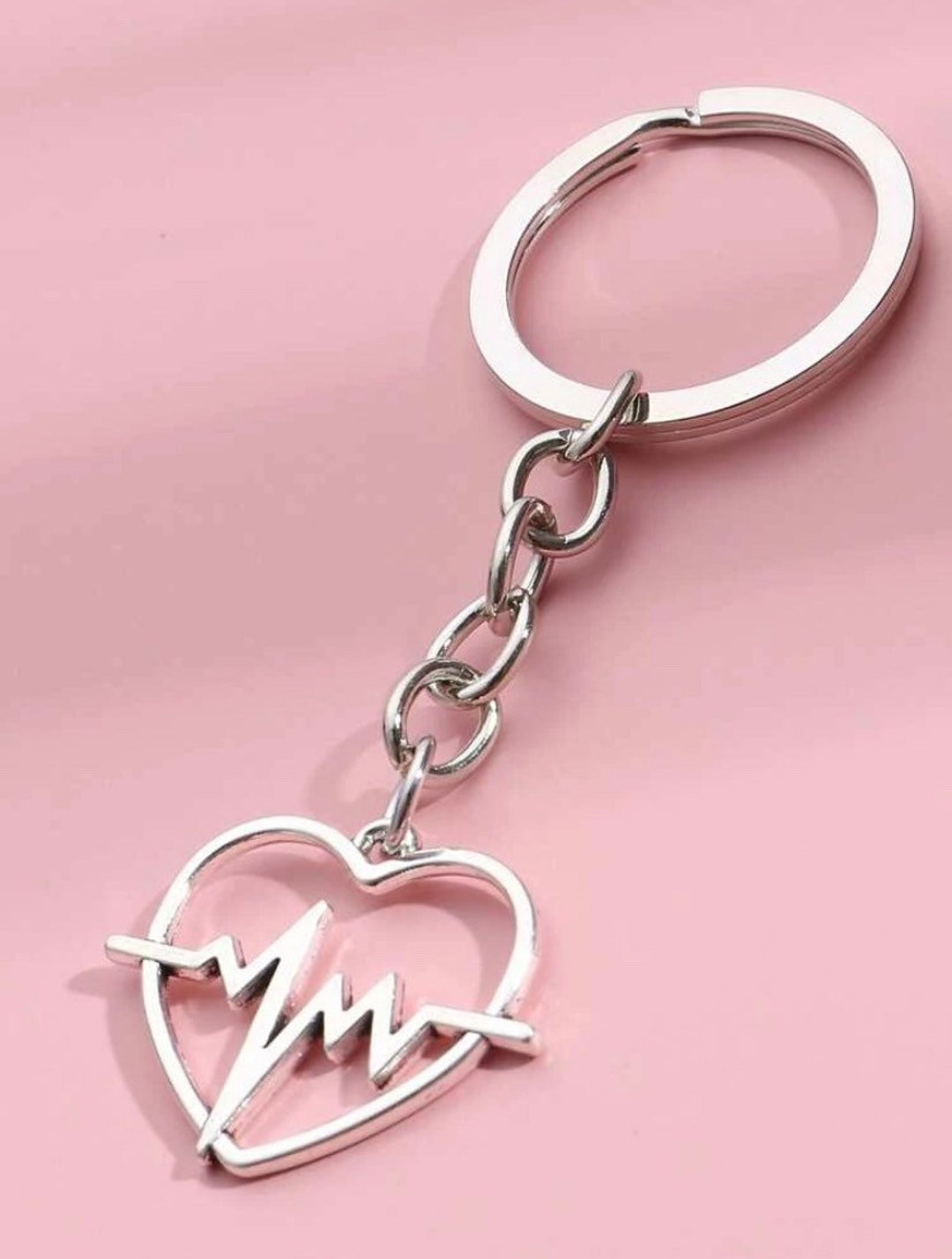 Healthcare Heart With Heart Beat Keychain Creative Fashion Healthcare ...