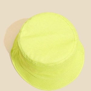 Neon Yellow Bucket Hat - Etsy