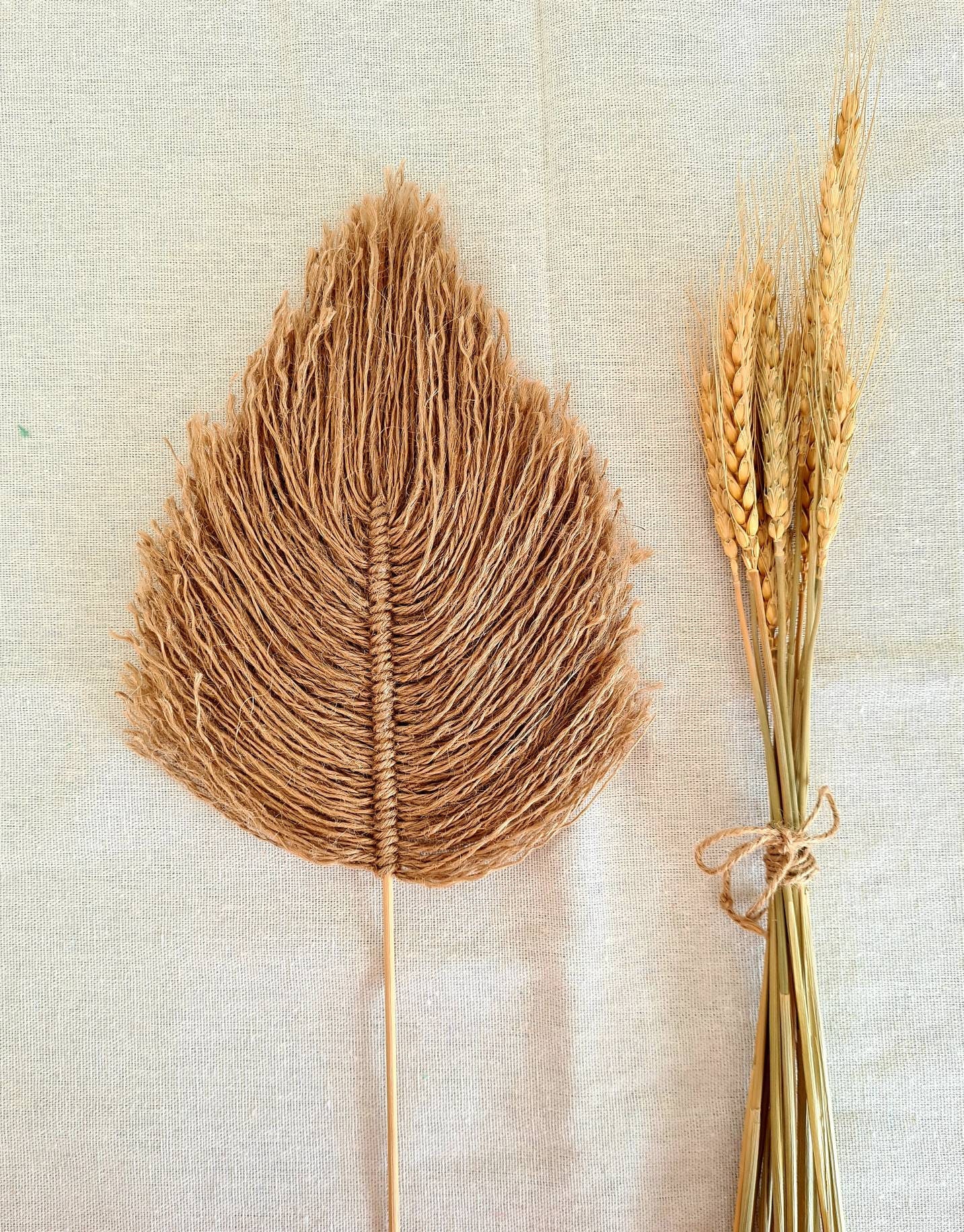 Bohemian decor leaf macrame handmade leaf | Etsy