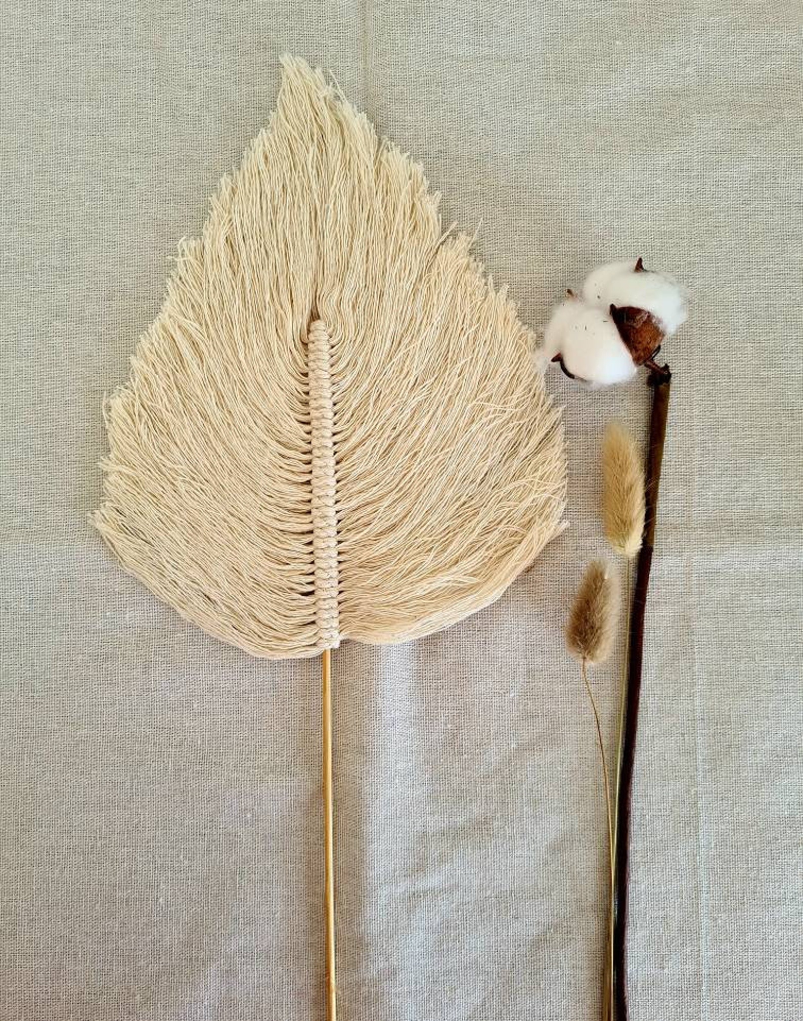 Bohemian decor leaf macrame handmade leaf | Etsy